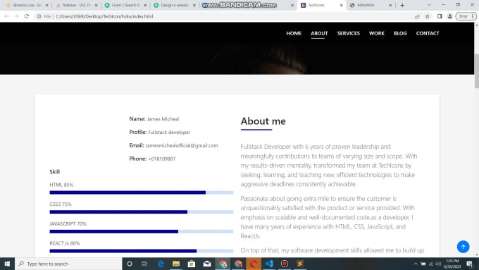 Design, redesign, develop a portfolio website with html, css by ...