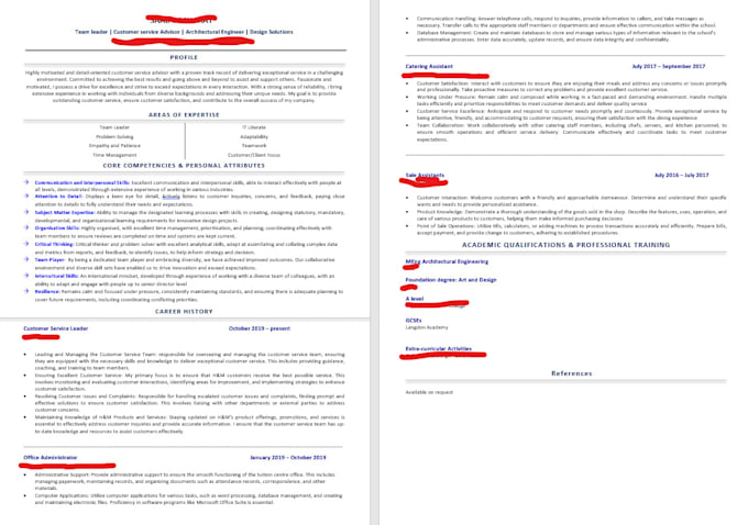 Resumes cover letters and assignment reviews by Mariiambasharat | Fiverr