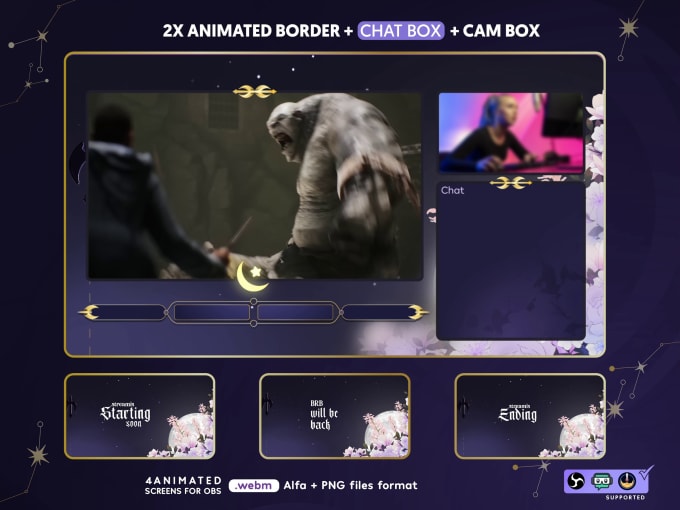 Animate stream game overlay, screens, alerts and panels by Shijab15 | Fiverr