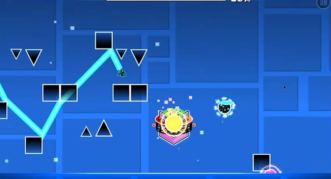 Make you geometry dash gameplay for your layout by Diamondking18 | Fiverr