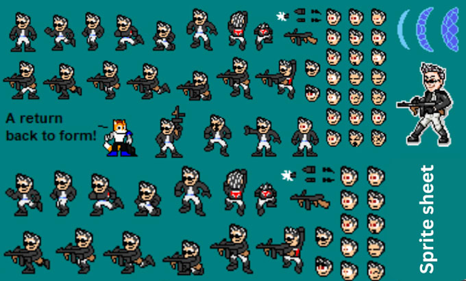 Create sprite sheet, 2d pixel art, 2d character, 2d animation, game asset