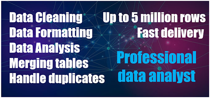 Clean, transform and format your datafiles by Jordinec | Fiverr