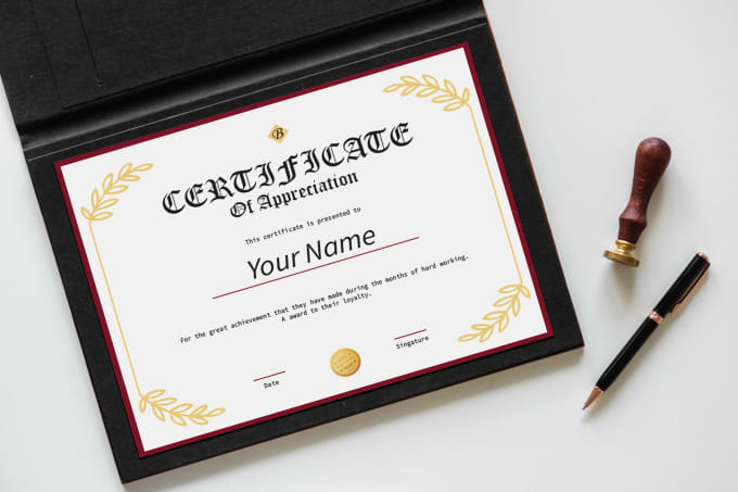 Design amazing certificates for you in 12 hours by Designer_alizah | Fiverr