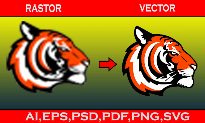 Convert rastor logo, image in vector file, ai, png, etc by ...