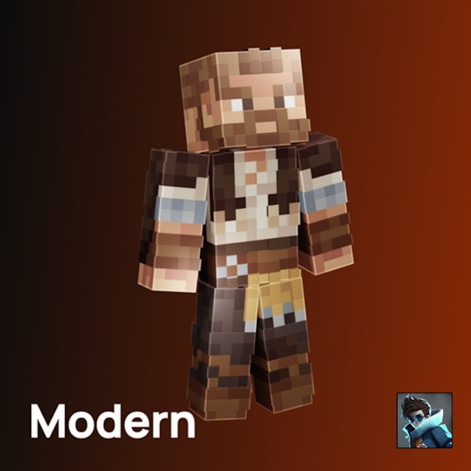 Draw unique minecraft skin in modern style by Murovdo | Fiverr