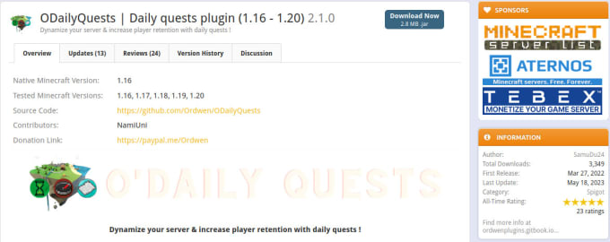 Develop your minecraft plugin by Ordwen | Fiverr