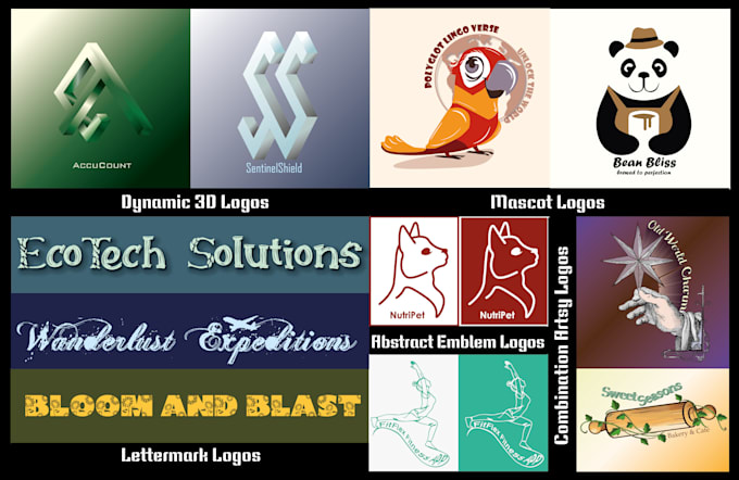 Create a unique logo for your business in different styles in all ...