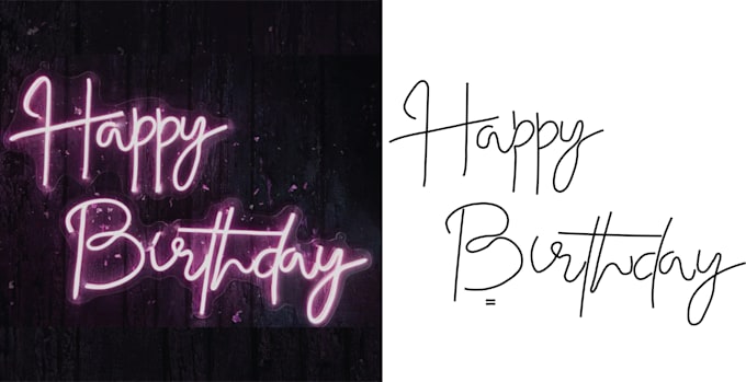 Create 3d 2d neon light signs and logo ready for carving cnc dxf svg ...