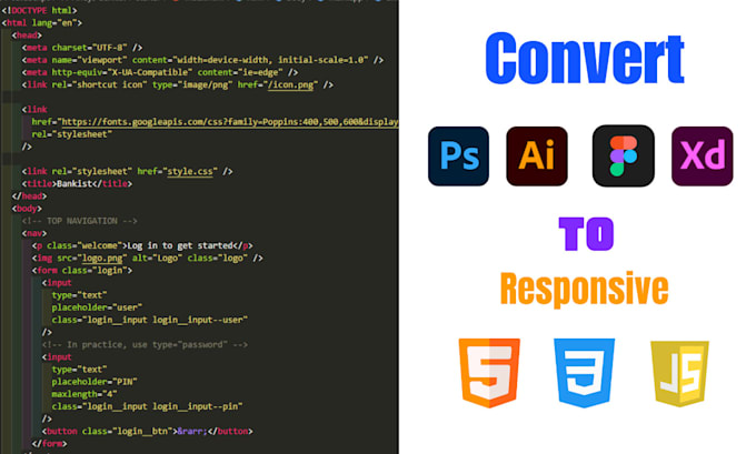 Psd To Html Xd To Html And Figma To Html Conversion By Kashafdawood141 Fiverr 