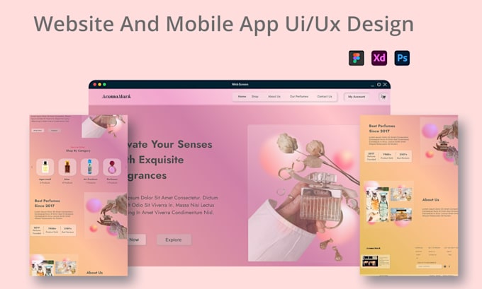 Provide ui ux design for web and mobile applications by Marzia_zainab ...