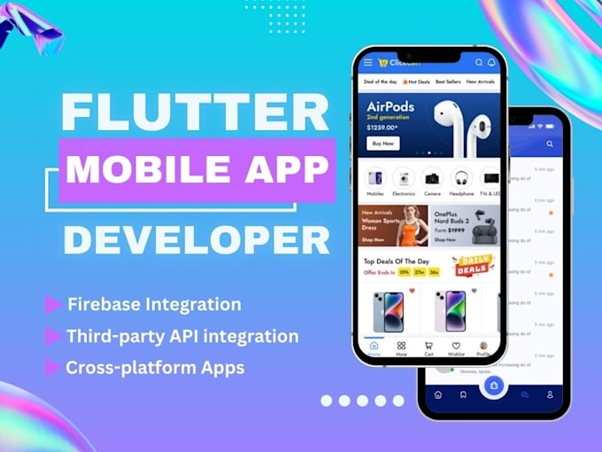 Do flutter mobile app development as ios, android developer by Smartintel | Fiverr