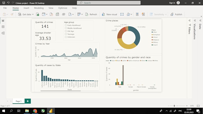 Create dashboards in power bi by Axe1253 | Fiverr