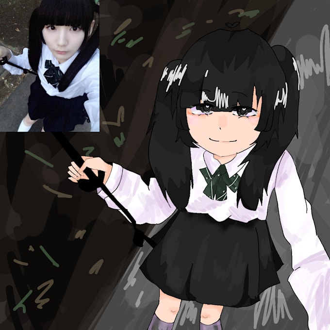 Draw anime art, fanart with my anime style by Miokaasan | Fiverr