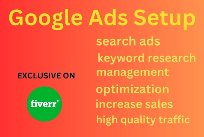 Setup google ads adwords ppc campaign by Rumon7301116 | Fiverr