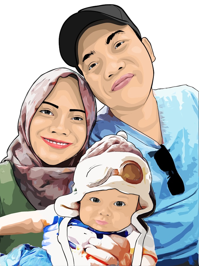 Draw you into vector art cartoon by Valzarr | Fiverr