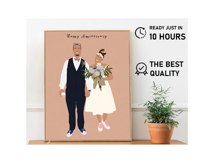 Custom faceless portrait, minimalist digital art by Pinarcan | Fiverr