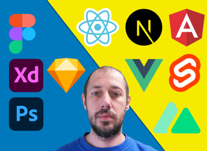 Convert figma xd psd to react next js vue svelte angular by ...