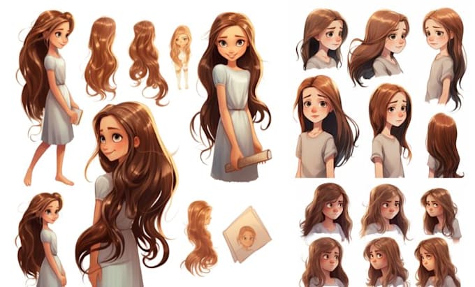 Draw a custom character design or reference sheet by Digitalmart999 ...