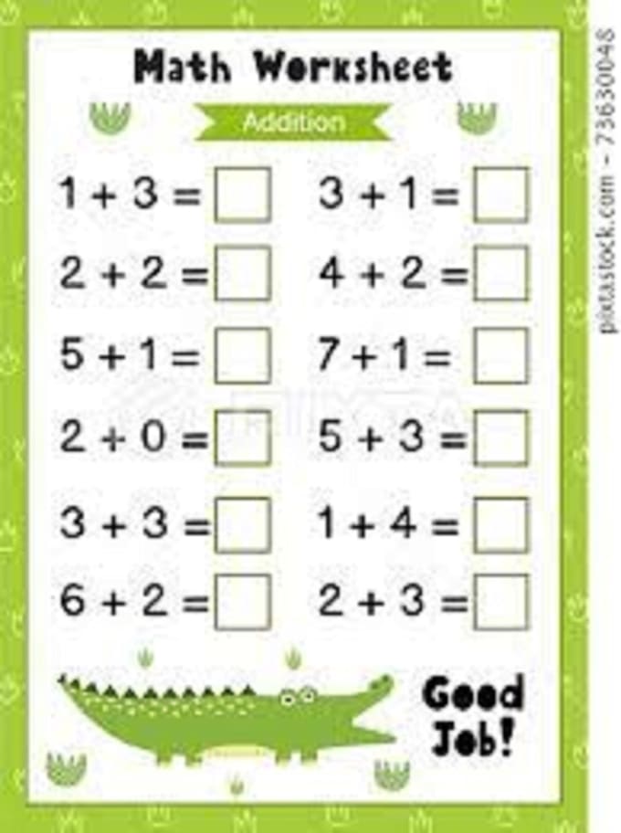 Create custom math worksheets by Doroshamsis | Fiverr