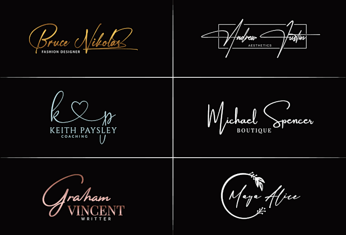 Design cursive, script, handwritten signature logo and branding kit by ...