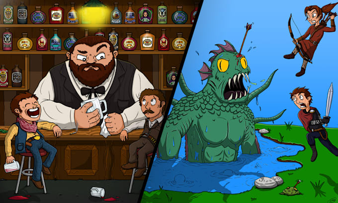 Draw unique cartoon chracters by Yusufkeles00 | Fiverr