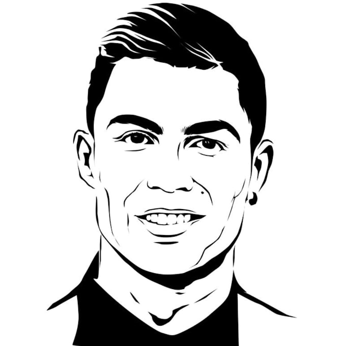 Make a detailed black and white vector portrait by Kh_ibtihaj | Fiverr