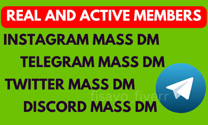 Do telegram mass dm, mass dm, instagram mass dm, bulk sms by Yohanes_j ...