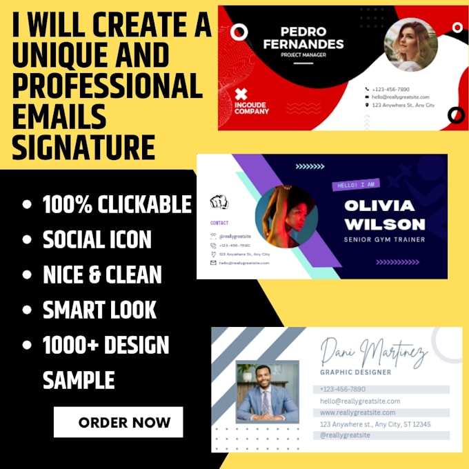 Create a clickable html email signature, outlook etc by Tamor_001 | Fiverr