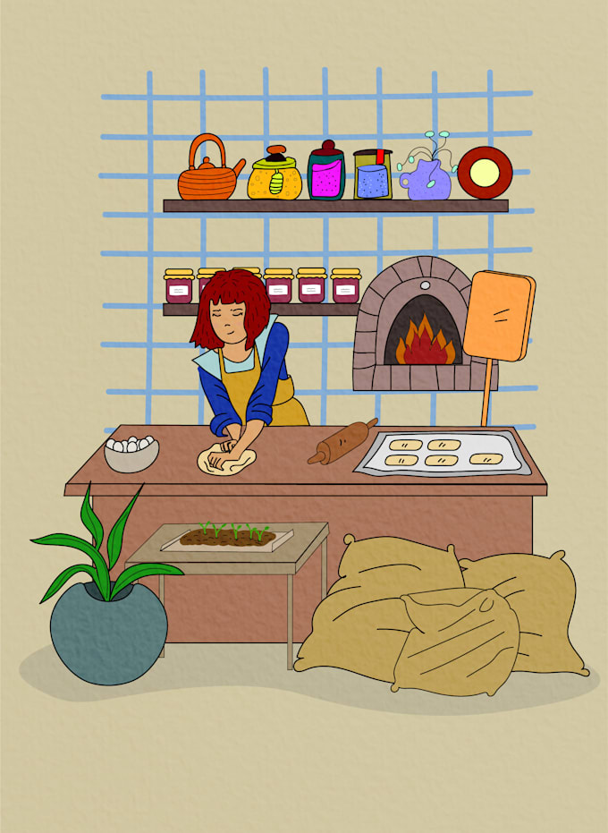 Paint cute illustrations for you by Anukabakhtadze | Fiverr