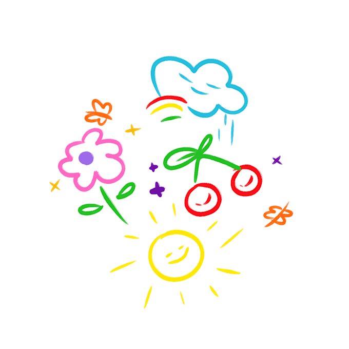 Draw a simple line art with color by Agwingga | Fiverr