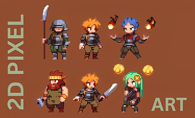 Create pixel art design, pixel animation, character for game by Video ...