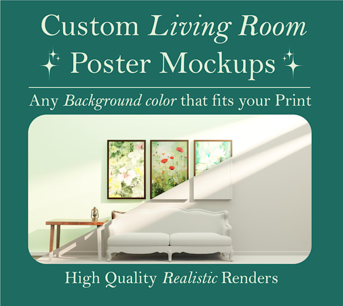 Design custom 3d poster mockups for your etsy shop by Darryl_3d | Fiverr