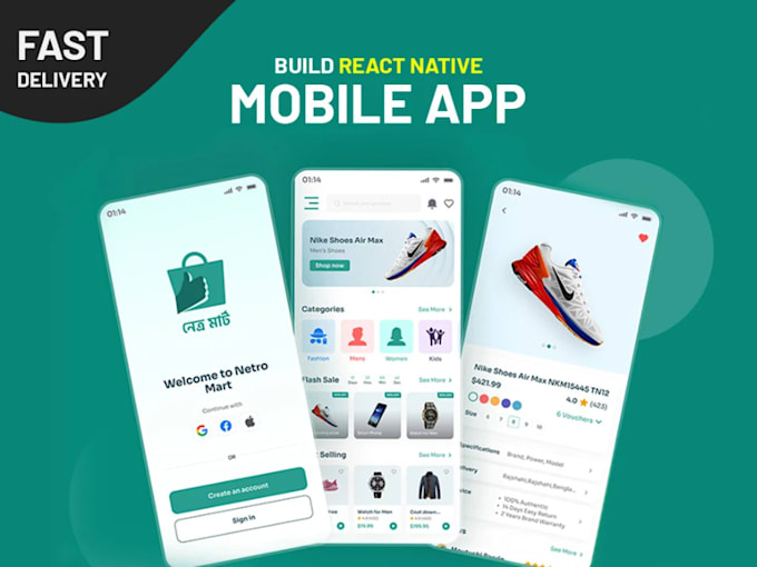 Make a simple android or ios application in react native by Kaiserhades ...