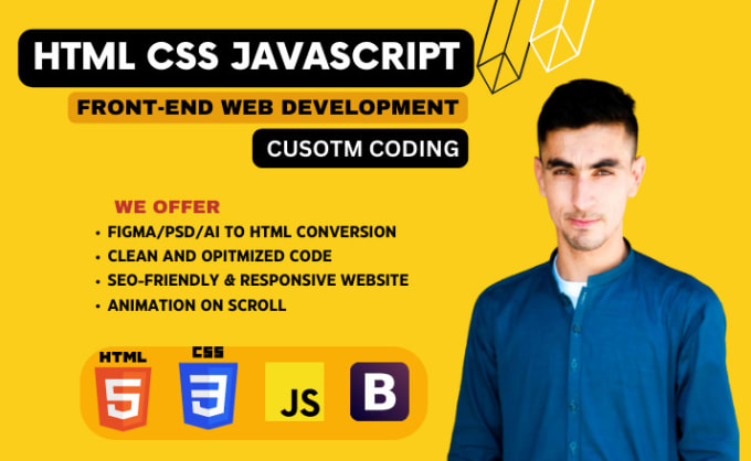 Do Front End Web Development Using Html Css Js Bootstrap By Khurshidkhan49 Fiverr