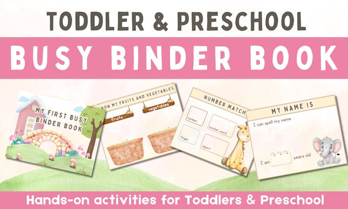 Create a busy binder book for preschool by Cyndeljane | Fiverr
