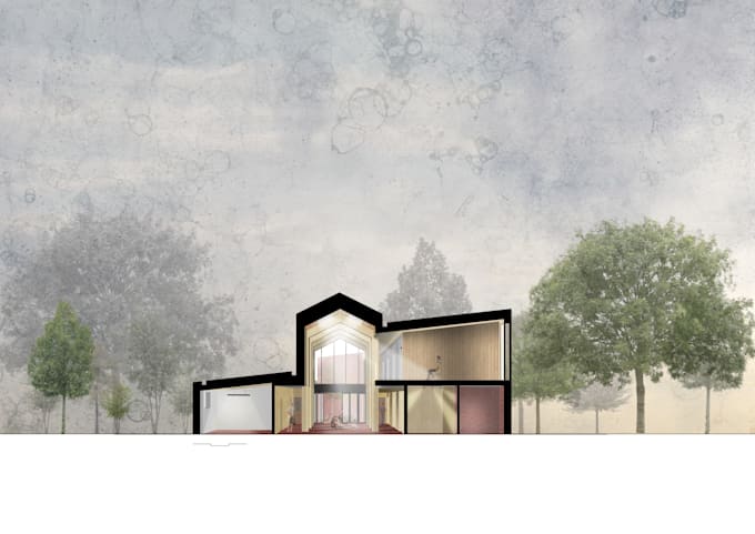 Render building plans, elevations and sections using photoshop by Sam ...