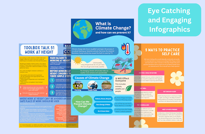 Design and create eye catching infographics by Millyacoote | Fiverr