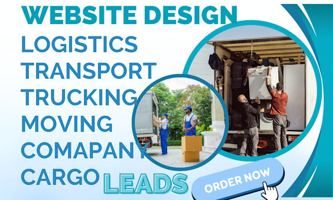 Build logistics website transport trucking leads cargo moving company ...