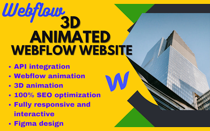 3d animated webflow website, figma to webflow interactive 3d model ...