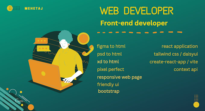 Do psd to html, figma to html bootstrap responsive web design and development by Mehetajkhandake ...