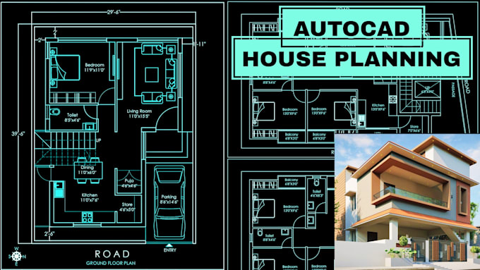 Create autocad building drawing, house planing, home design by ...