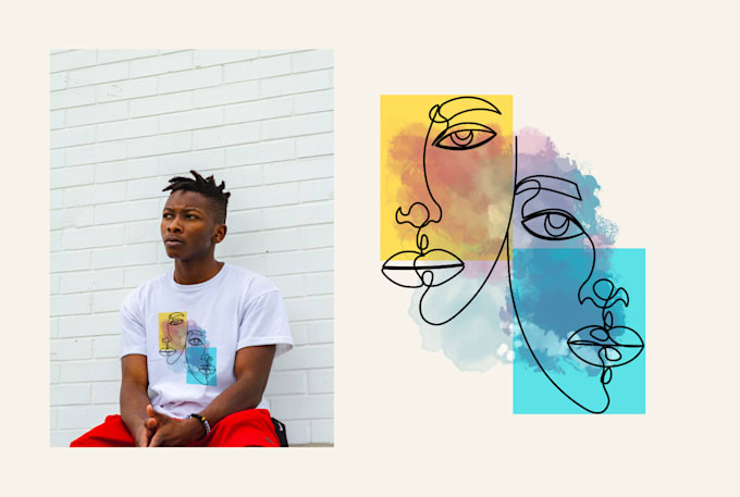 Create line art illustration for t shirt design by Laicacreations | Fiverr