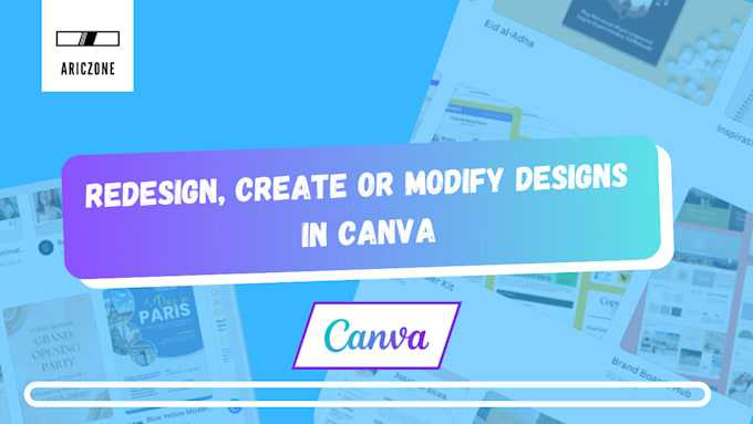 Redesign, create or modify designs in canva by Ariczone | Fiverr