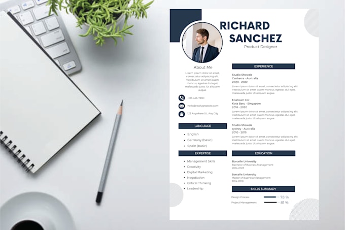 Design or write targeted professional resume for you by Rida_khalidch ...