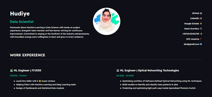 Create digital resume for you by Hudiye | Fiverr