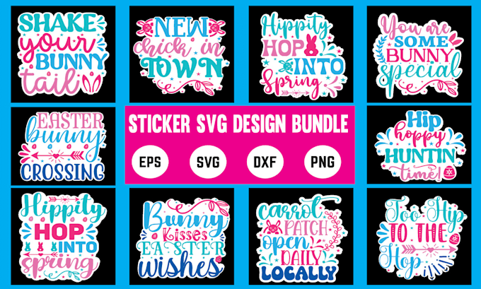 Typography sticker designs for small business labels by Dreaming3 | Fiverr