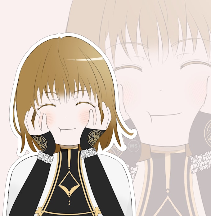 Draw anime characters, your oc, fanart in my simple style by Abluessoms ...