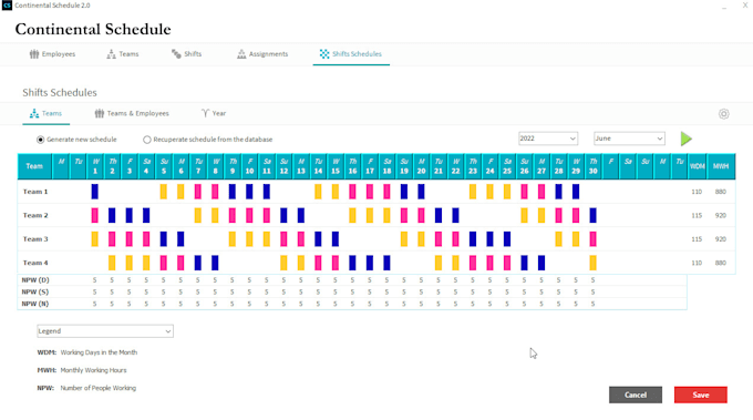 Create a continental shift schedule software by Ayyaryoussef | Fiverr