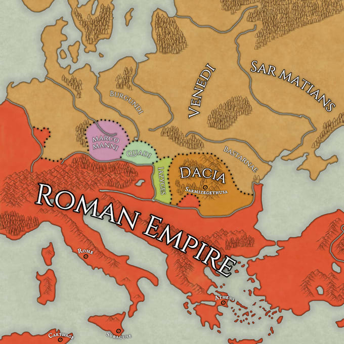 Create a stylized custom fantasy or historical political map by ...