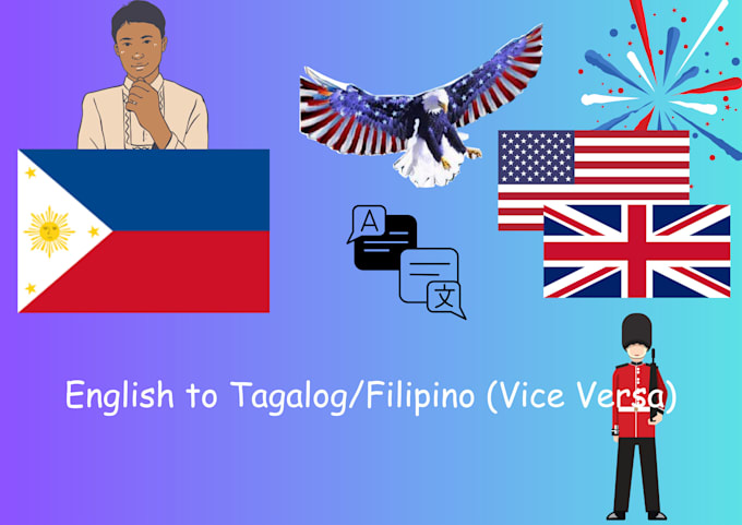Translate english words to tagalog and vice versa by Kazuyanime | Fiverr
